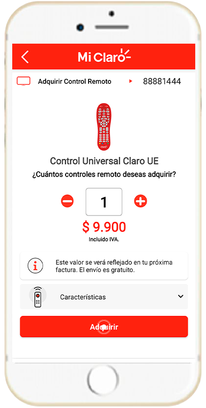 Control remoto en la app Mi Claro | Claro Colombia