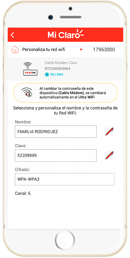 Personaliza tu clave wifi en App Mi Claro | Claro Colombia