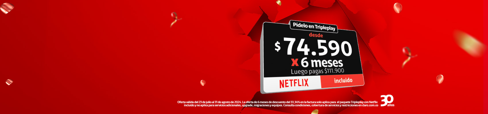 Tripleplay Claro | Plan TV, Internet y Telefonía en Colombia