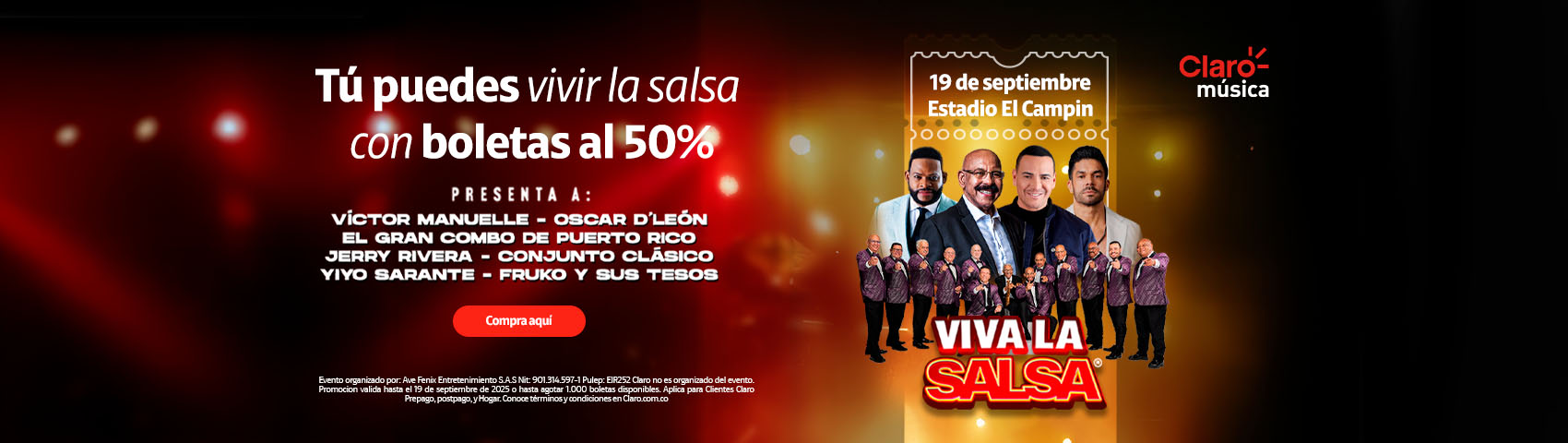Claro te acerca a los mejores conciertos y eventos en Bogotá